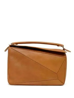 Loewe Large Puzzle Leather Tote Brown