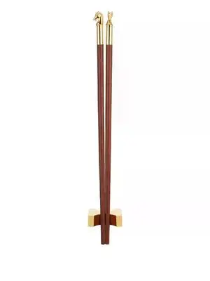 Shanghai Tang Tang Zodiac Horsehead Chopsticks - Brown