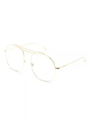 Gucci Logo-engraved Pilot-frame Eyeglasses