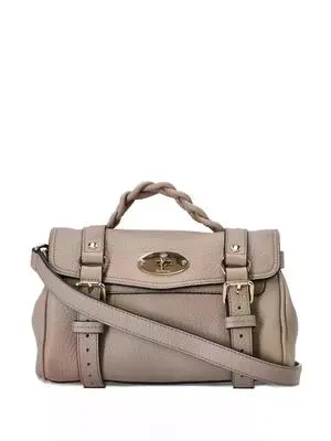 Mulberry Mini Alexa Braided-Handle Tote Bag Grey