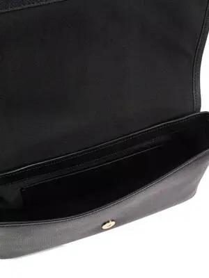 Michael Kors Flap-detail Leather Shoulder Bag - Black