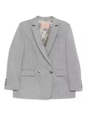 TWINSET Pinstriped Double-breasted Blazer