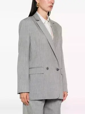 TWINSET Pinstriped Double-breasted Blazer