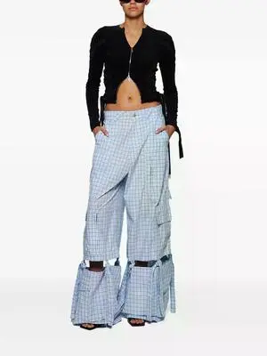 Natasha Zinko Checked-pattern Cargo Trousers