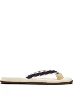 Brunello Cucinelli Ribbon-detail Flip-flops - White