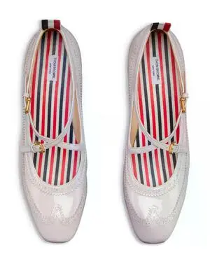 Thom Browne Soft Patent Leather Mary Jane Pumps