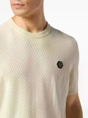 Philipp Plein Ribbed Short-sleeve Sweater