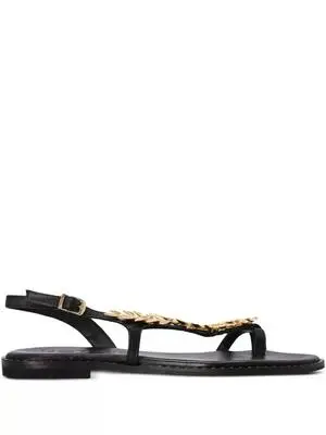 KOTRIS SANDALS Leaf Embellished Slingback Sandals