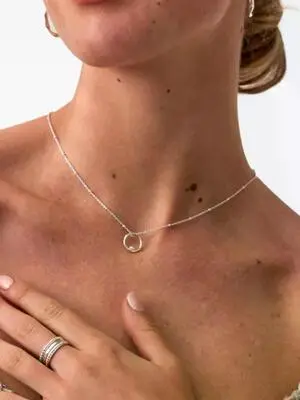 DOWER & HALL Open-circle Pearl Necklace - Silver