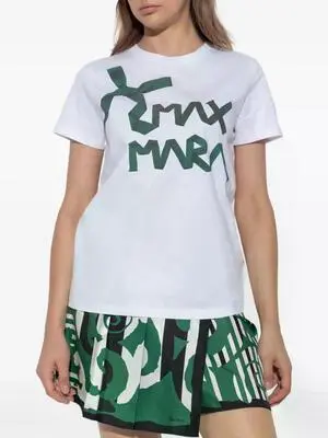 Max Mara Logo-print Calcio T-shirt - White