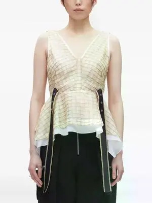3.1 Phillip Lim Checked Peplum Top