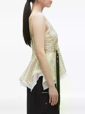 3.1 Phillip Lim Checked Peplum Top