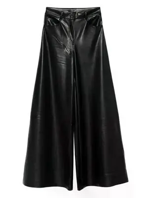 Norma Kamali Wide-leg Leather Trousers