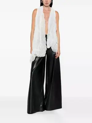 Norma Kamali Wide-leg Leather Trousers