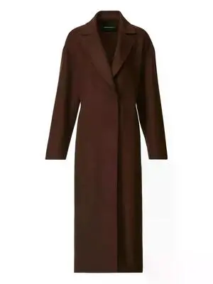 Fabiana Filippi Wool Midi Coat With Drawstring Detail