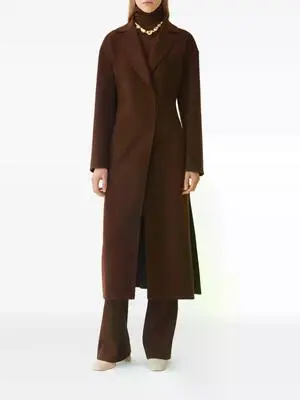 Fabiana Filippi Wool Midi Coat With Drawstring Detail