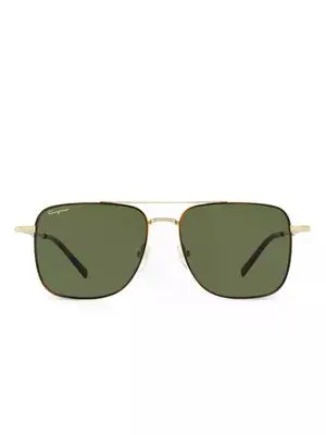 FERRAGAMO Square-frame Sunglasses - Gold