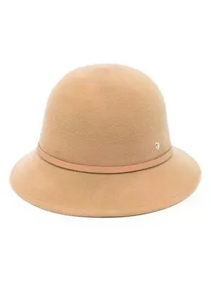Helen Kaminski Leather Trimmed Wool Fedora Hat - Brown