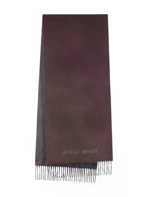 Giorgio Armani Logo-embroidered Fringed Scarf