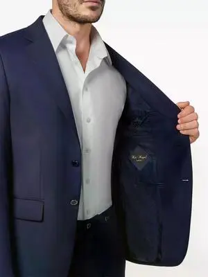 BILLIONAIRE Crest-motif Wool Blazer - Blue