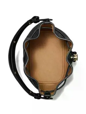 Tory Burch T-monogram Textured Bucket Bag - Black