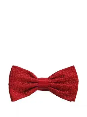 Stefano Ricci Checked Jacquard Bow Tie - Red