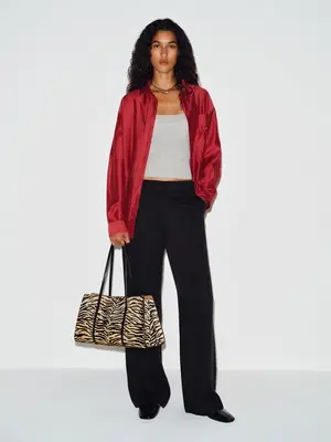 REFORMATION Gisele Low Rise Pant - Black