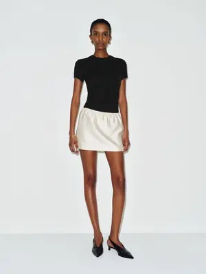 REFORMATION Darcy Cashmere T-shirt - Black