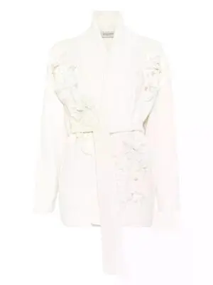 GOLDEN GOOSE Floral Embellished Belted Cardigan
