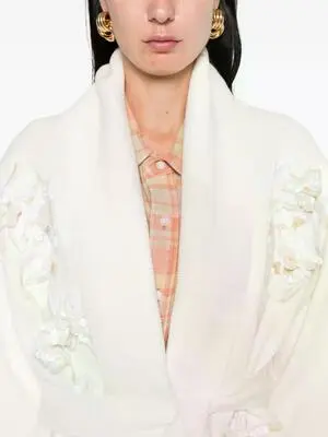 GOLDEN GOOSE Floral Embellished Belted Cardigan