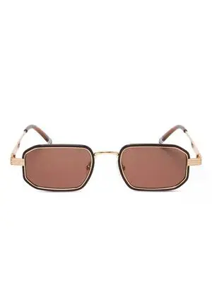 ELLEVEN Clooney Rectangle Sunglasses - Brown