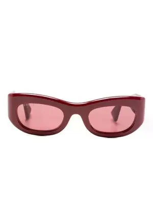 Gucci Logo-lettering Sunglasses - Red