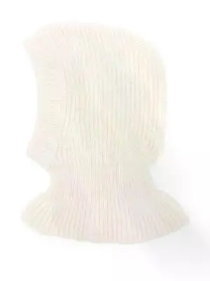 LEMAIRE Ribbed-knit Wool Balaclava - Neutrals