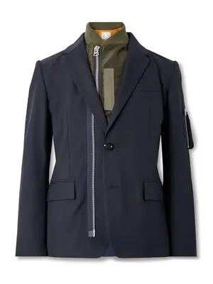 Sacai Notched Lapel Outerwear For Men