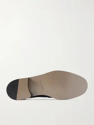 Manolo Blahnik Perry Suede Penny Loafers - Blue