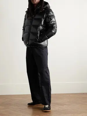 Moncler Logo-appliquéd Quilted Shell Hooded Down Jacket - Black
