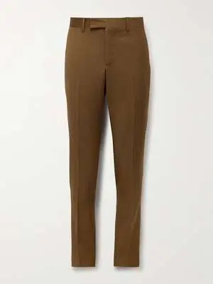 LARDINI Slim-fit Virgin Wool-twill Trousers