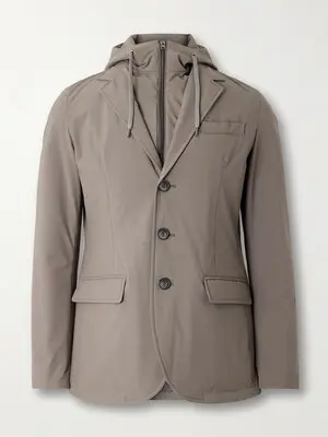 Herno Convertible Padded Shell Hooded Blazer