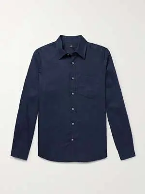 Dunhill Dunhill - Linen Shirt - Men - Blue - L Navy