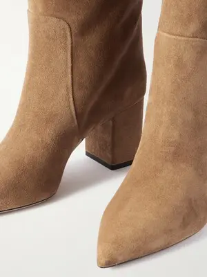 Paris Texas Anja 70 Suede Knee High Boots - Brown