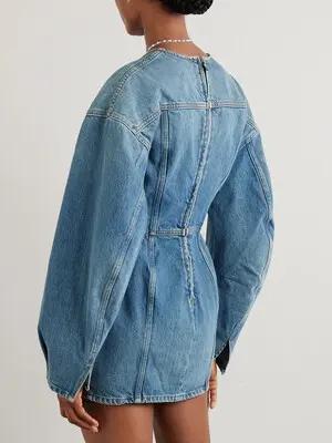 HAIKURE Darly Paneled Denim Mini Dress - Blue