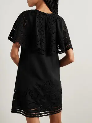 Sea Lula Layered Broderie Anglaise Mini Dress