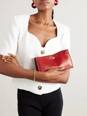 METIER Ease 22 Leather Clutch - Red