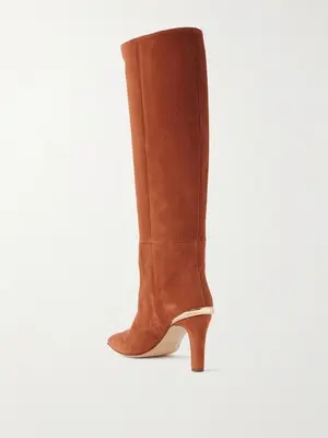 Gabriela Hearst Aura Suede Knee Boots - Orange