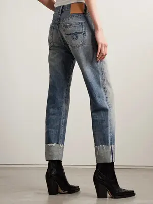 R13 Romeo Frayed Low-rise Straight-leg Jeans