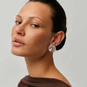 MISSOMA Shell Dome Oversized Stud Earrings - Silver