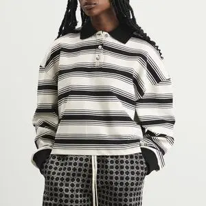 Amiri Ma Stripe Oversized Polo Top