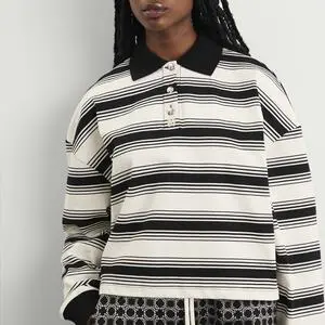 Amiri Ma Stripe Oversized Polo Top
