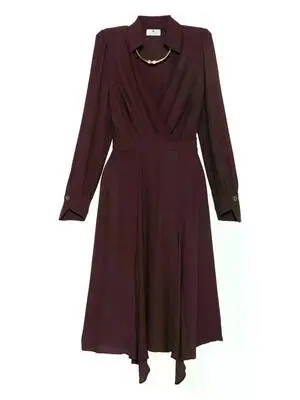 Elisabetta Franchi Wrap-design Flared Hem Dress
