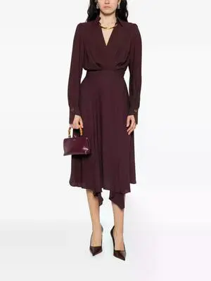 Elisabetta Franchi Wrap-design Flared Hem Dress